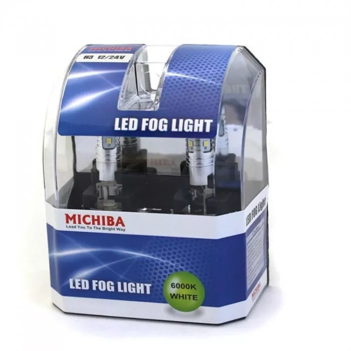 LED žárovka H3 12V - 24V, 8 + 2 LED, bílá, Michiba | AlarmTuning.cz LED žárovka H3 12V - 24V, 8 + 2 LED, bílá, Michiba | AlarmTuning.cz
